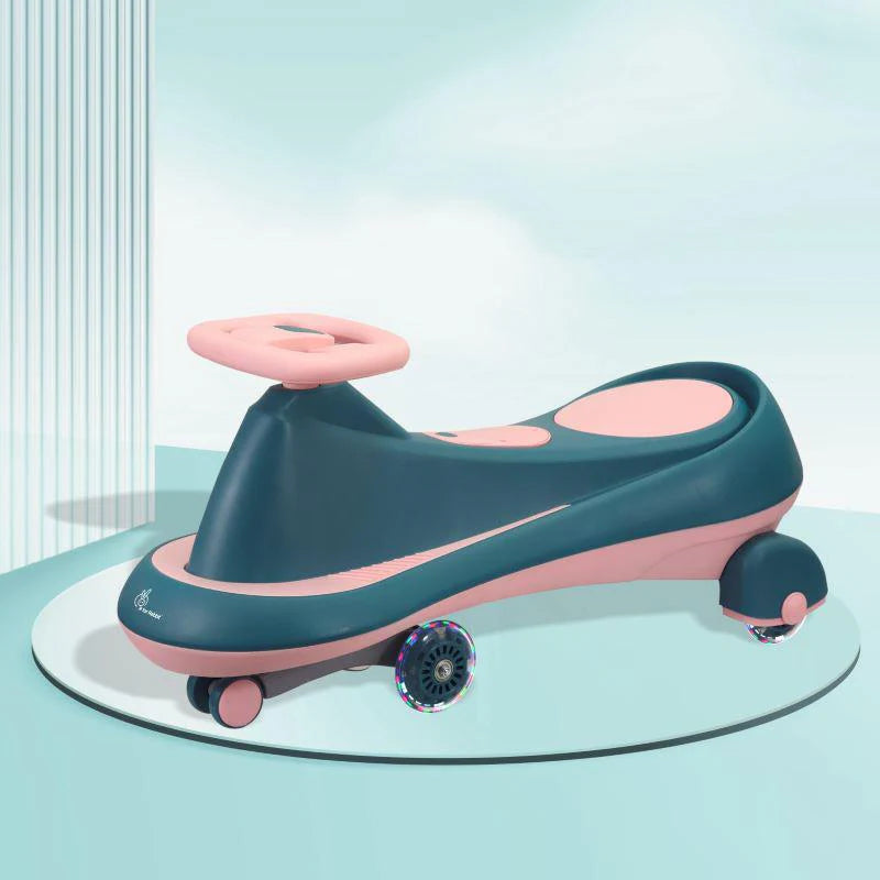 Iya Iya Drift Swing Car for Kids – With PU LED Wheels & Music – MOMIPOP